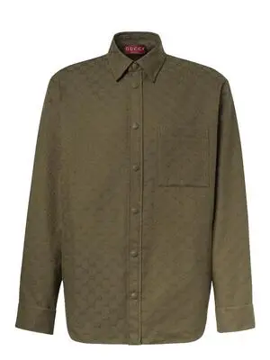 Gucci Gg Canvas Cotton-blend Shirt - Green