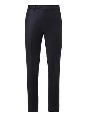 Loro Piana Carlo Wool And Cashmere Straight Pants - Blue