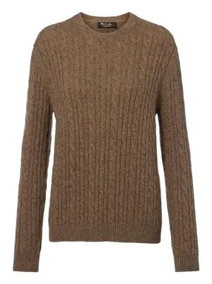 Loro Piana Cable-knit Cashmere Sweater - Brown