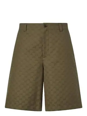 Gucci Gg Cotton-blend Bermuda Shorts - Green