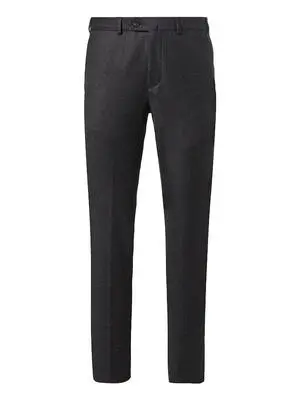 Loro Piana Carlo Wool And Cashmere Straight Pants - Grey
