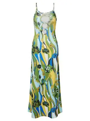 Christopher Esber Acidic Floral Maxi Dress - Multicoloured
