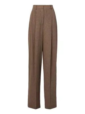 Loro Piana Linen Wide-leg Pants - Brown