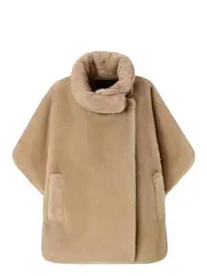 Pinko High-neck Cape Coat - Neutrals