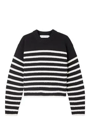 PROENZA SCHOULER WHITE LABEL Nia Cropped Striped Sweater