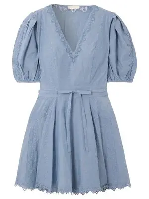 Ulla Johnson Camilla Embroidered Mini Dress - Blue
