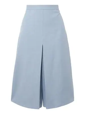 Valentino Garavani Layered Canvas Wide-leg Pants - Blue