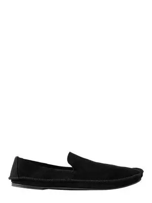 THE ROW Tyler Suede Loafers - Black