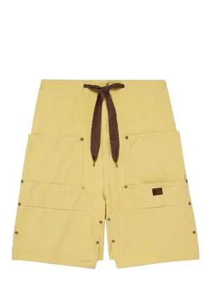 Kapital Straight-leg Cotton-twill Shorts - Yellow