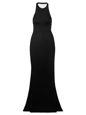 Givenchy Satin-crepe Halterneck Gown - Black