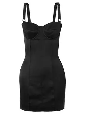 Dolce & Gabbana Satin Mini Dress - Black
