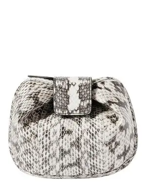 Gabriela Hearst Soft Demi Snake-Effect Leather Clutch Animal Print