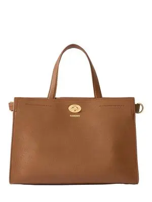 Burberry Textured-leather Tote - Brown