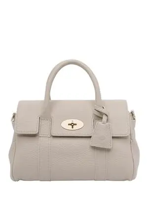 Mulberry Top Handle Bag With Turn Lock - White