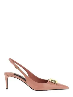 Dolce & Gabbana Slingbacks With Dg Logo - Pink