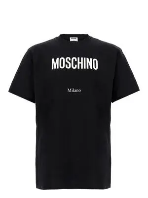 Moschino Printed Cotton Jersey T-shirt - White/black