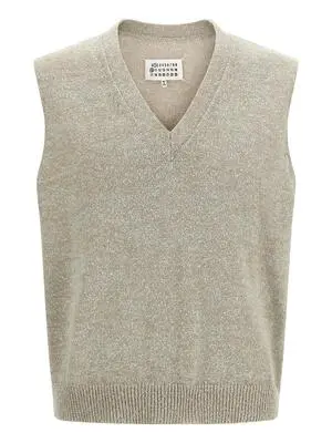 MAISON MARGIELA Bouclé Knit Vest - Beige