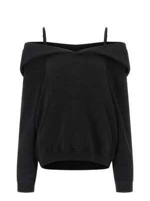 MAISON MARGIELA Off-shoulder Hoodie - Black
