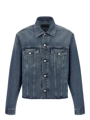 MAISON MARGIELA Raw Cut Denim Jacket - Blue