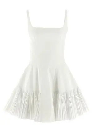 GIOVANNI BEDIN Pleated Mini Dress - White