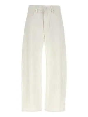 MOTHER The Full Pipe Ankle Jeans - White