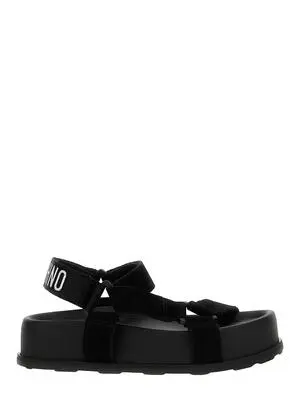 Moschino Suede Sandals - Black