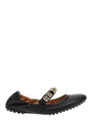 TOD'S Leather Ballet Flats - Black