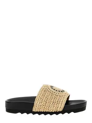 Stella McCartney Elyse Raffia Sandals - Beige