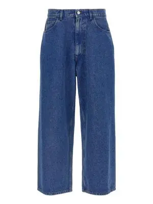 Marni Patch Wide Leg Jeans - Blue