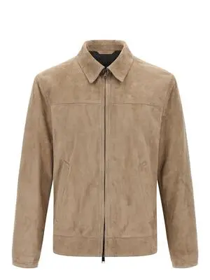Brioni Suede Blouson - Beige