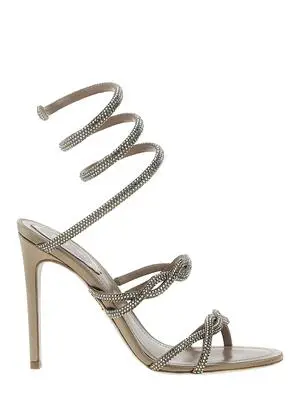 Rene Caovilla Braid Cleo Sandals - Gray