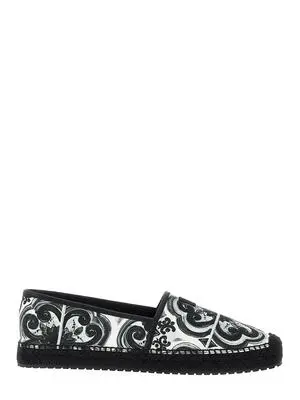 Dolce & Gabbana Maiolica Espadrilles - White/black