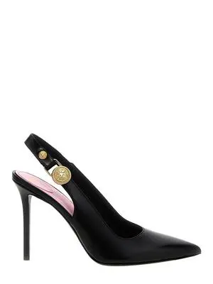 Balmain Eva Leather Slingbacks - Black