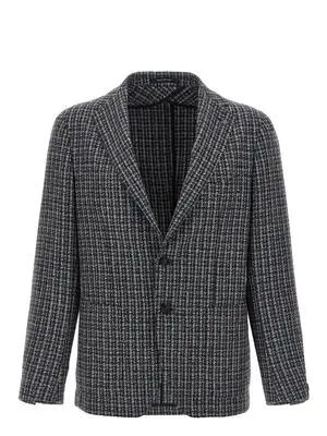 Tagliatore Tweed Blazer - Brown