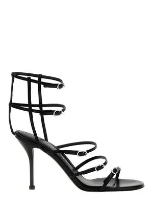 Alexander McQueen Strap Leather Sandals - Black