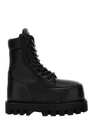 Alexander McQueen Nappa Ankle Boots - Black