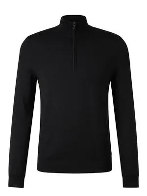 Bogner Ouri Fine Knit Troyer - Black