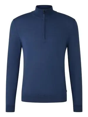Bogner Ouri Fine Knit Troyer - Blue