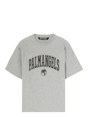 Palm Angels College Palm Slim Tee - Grey