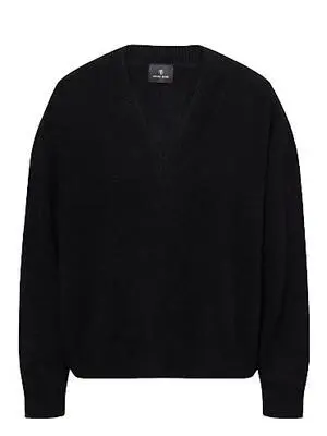 ANINE BING Lee V-neck Cashmere Jumper - Black