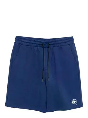 Karl Lagerfeld Logo-embroidered Shorts - Blue