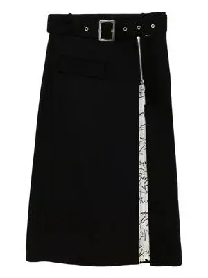 Karl Lagerfeld Pleated Panel Skirt - Black