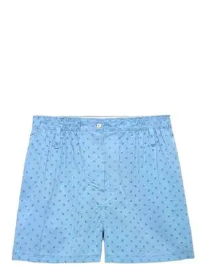 Prada Embroidered Shorts - Blue