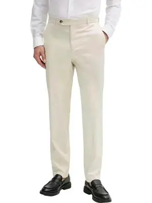 BOSS Pressed-crease Trousers - Neutrals