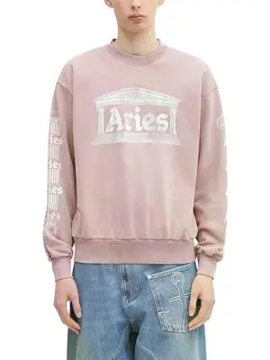 Aries Temple Print Sweatshirt - Pink