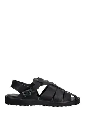 FRACAP Leather Sandals - Black