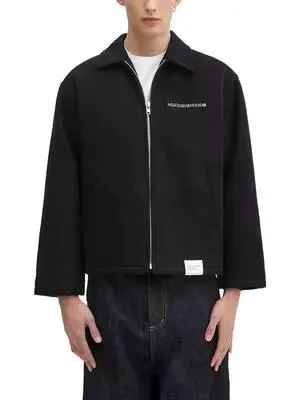 NEIGHBORHOOD Melton Logo-emblem Shirt Jacket - Black