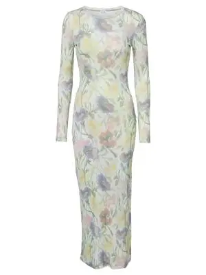 Loewe Floral-print Maxi Dress - Neutrals