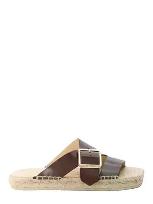 Loewe Buckle-fastening Espadrille Slides - Neutrals