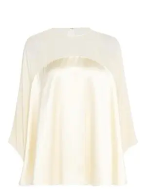 ADAM LIPPES Apollo Sheer Silk Charmeuse Top